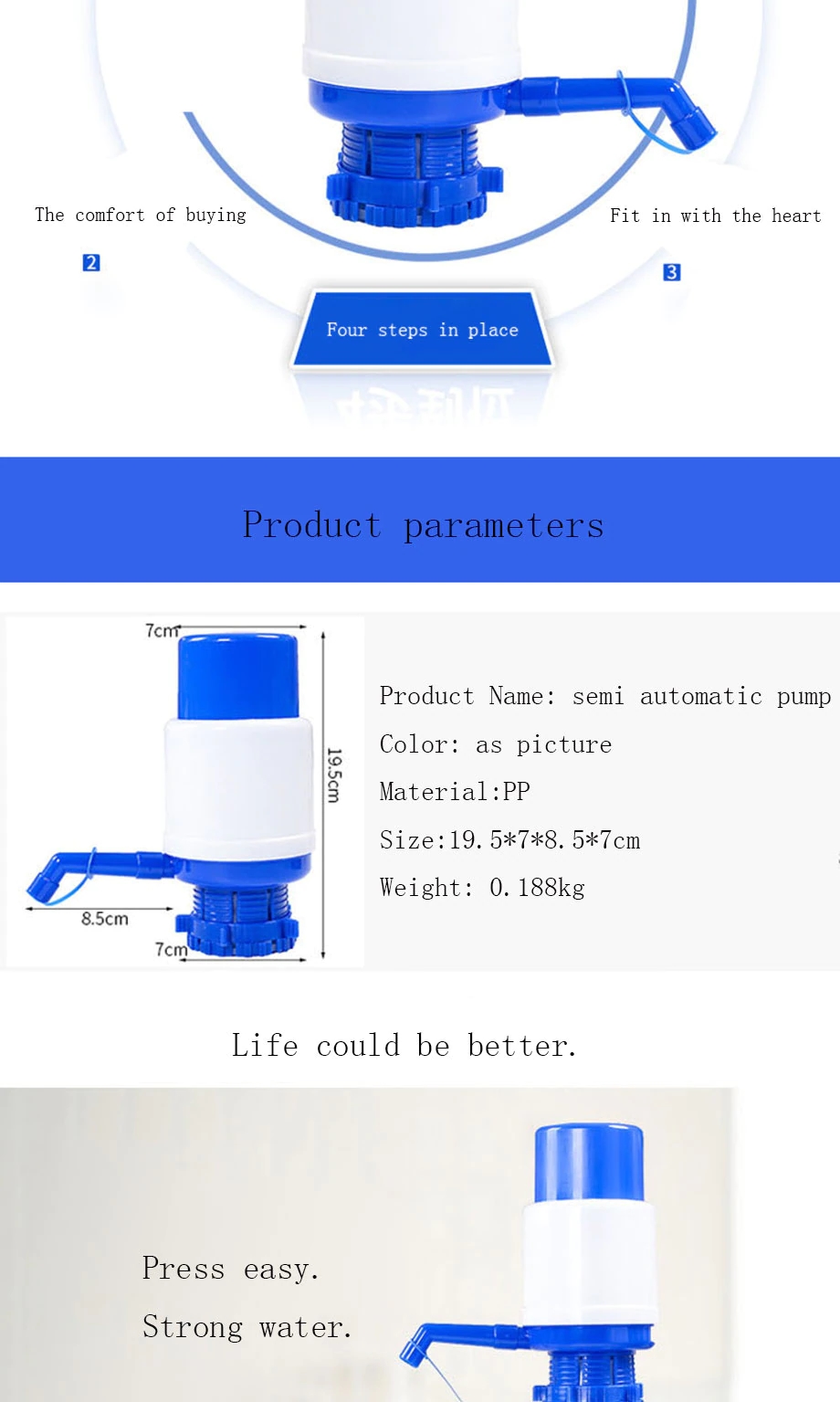 Manual Hand Pump Water Dispenser