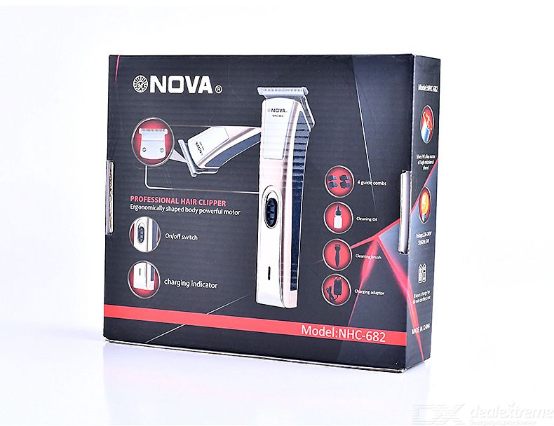 Nova Rechargeable Professional Hair Clipper - Steel Blade | NHC-682